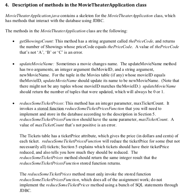 4. Description of methods in the Movie | Chegg.com