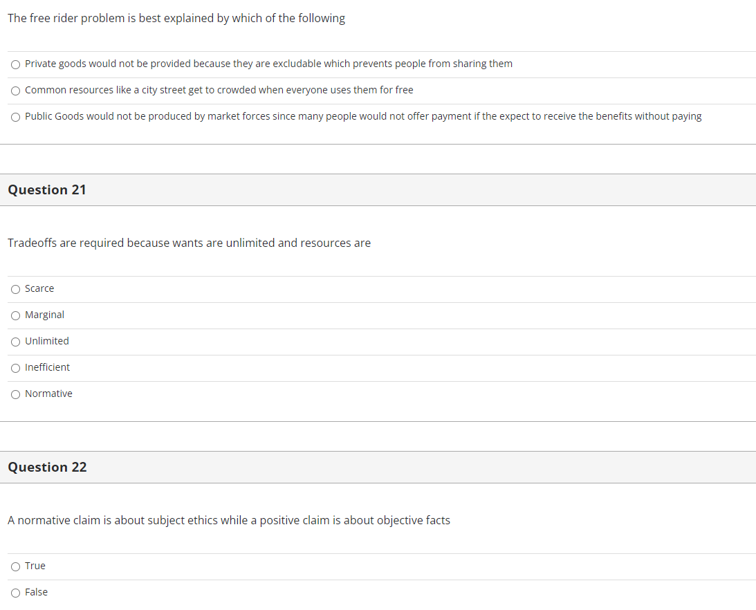 Solved The free rider problem is best explained by which of | Chegg.com