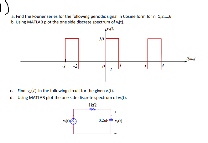 Solved a. Find the Fourier series for the following periodic | Chegg.com