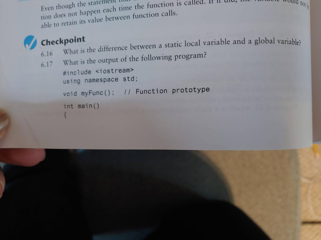 Solved Checkpoint 6.1 Is the following a function header or | Chegg.com