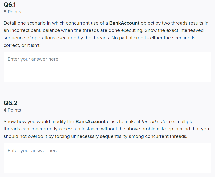 Solved 20 Points Consider the following BankAccount class: | Chegg.com