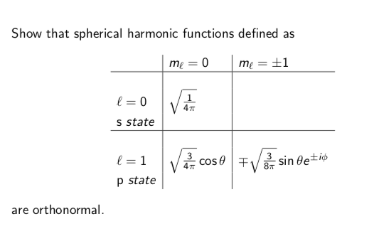 Solved Show that spherical harmonic functions defined as me | Chegg.com