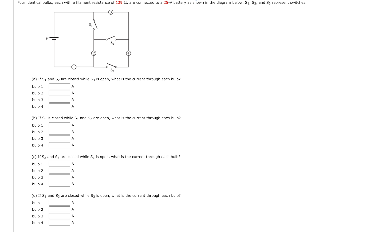 Solved (a) If S1 and S2 are closed while S3 is open, what is | Chegg.com