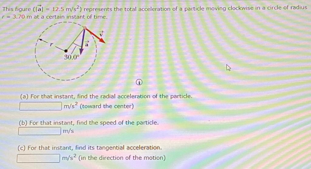Solved This figure (lal = 12.5 m/s2) represents the total | Chegg.com