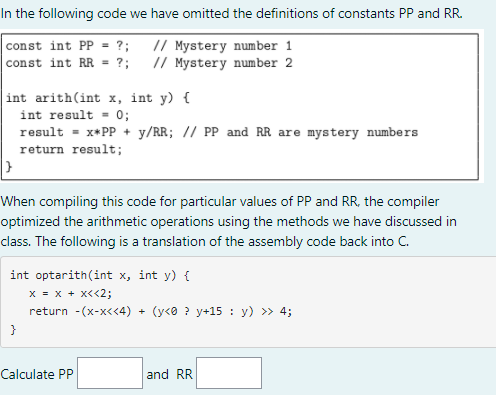 Solved In the following code we have omitted the definitions | Chegg.com
