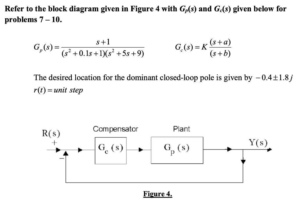 Solved Refer to the block diagram given in Figure 4 with | Chegg.com