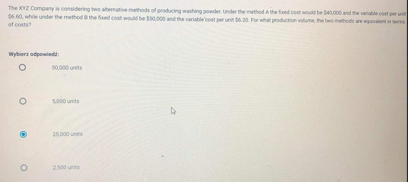 Solved The XYZ Company is considering two alternative | Chegg.com