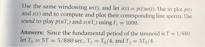 Solved generation offm of musical 4.32 Windowing and music | Chegg.com