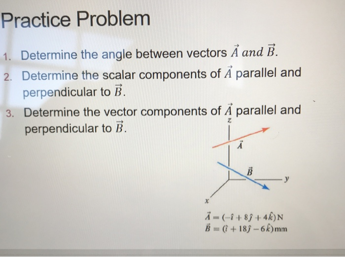 Solved Practice Problem 1. Determine the angle between | Chegg.com Solved Practice Problem 1. Determine the angle between | Chegg.com