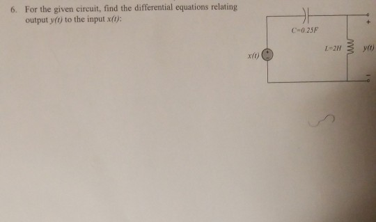 Solved 6. For the given circuit, find the differential | Chegg.com