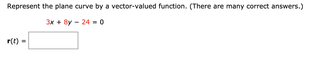 Solved Represent the plane curve by a vector-valued | Chegg.com