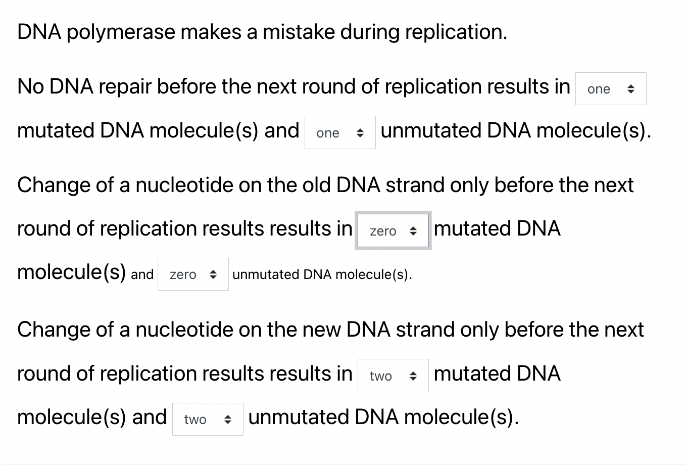 Solved DNA polymerase makes a mistake during replication. No | Chegg.com