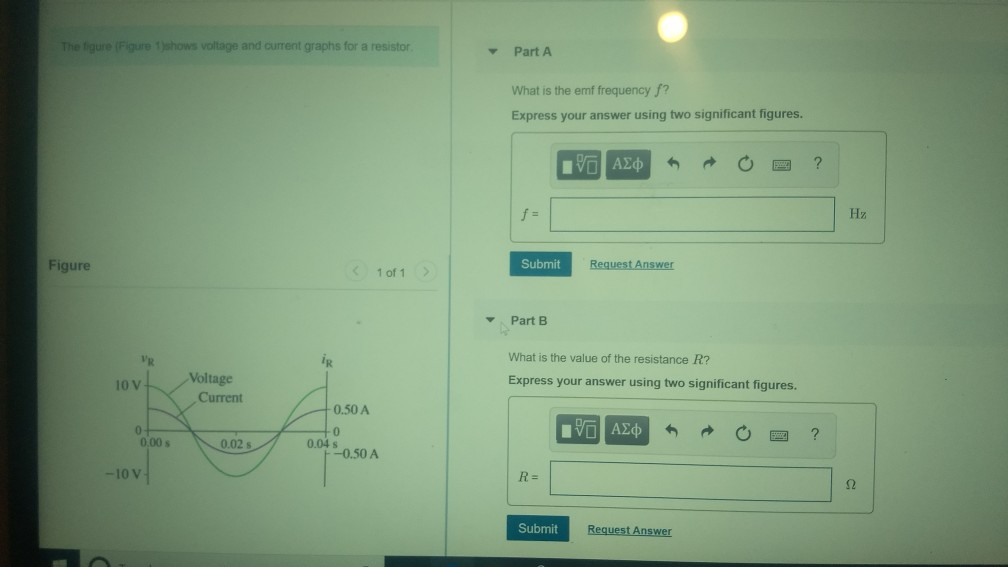 Solved The Figure Figure 1 Shows Voltage And Current Graphs