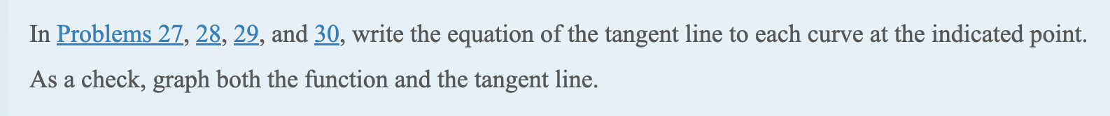 Solved In Problems 27, 28,29, and 30, write the equation of | Chegg.com