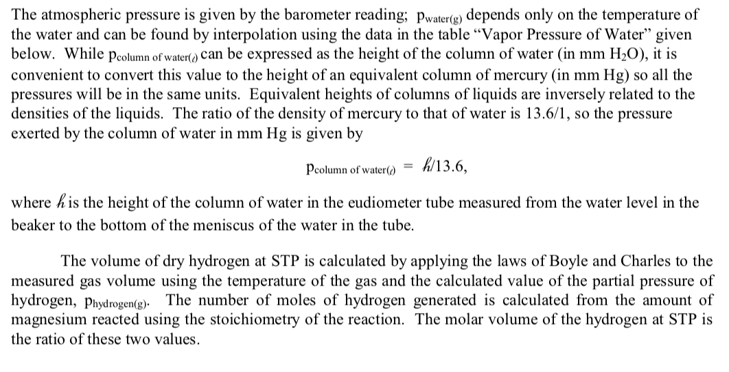 2. Procedure. Obtain a eudiometer and rinse it well. | Chegg.com