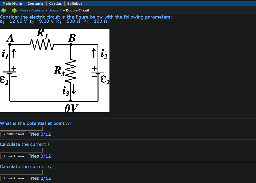 Solved Main Menu Contents Grades Syllabus Course Contents >> | Chegg.com