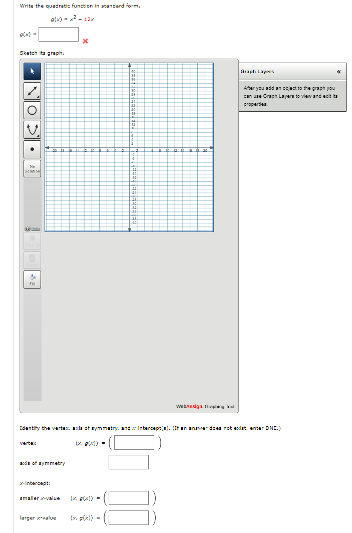Solved Write the quadratic function in standard form. | Chegg.com