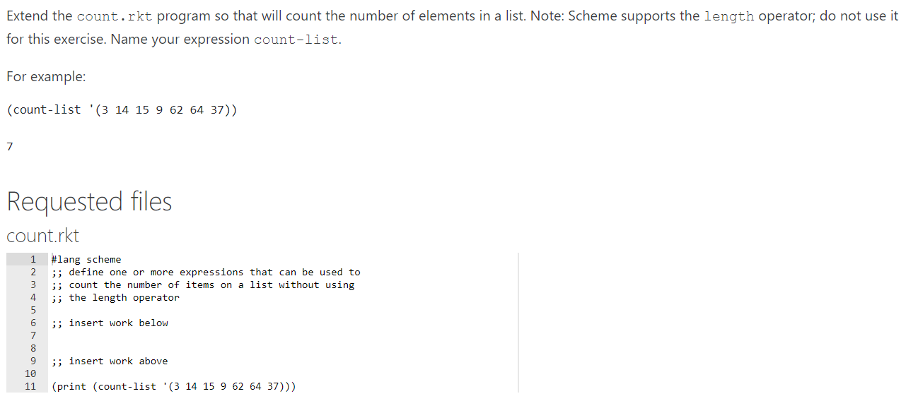 Solved Extend the count.rkt program so that will count the | Chegg.com