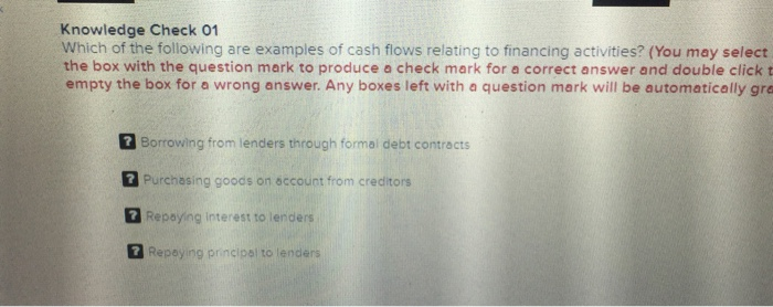 Solved Knowledge Check 01 h of the following are examples of | Chegg.com