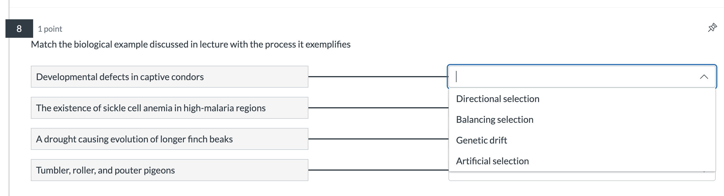 Solved Match the biological example discussed in lecture | Chegg.com