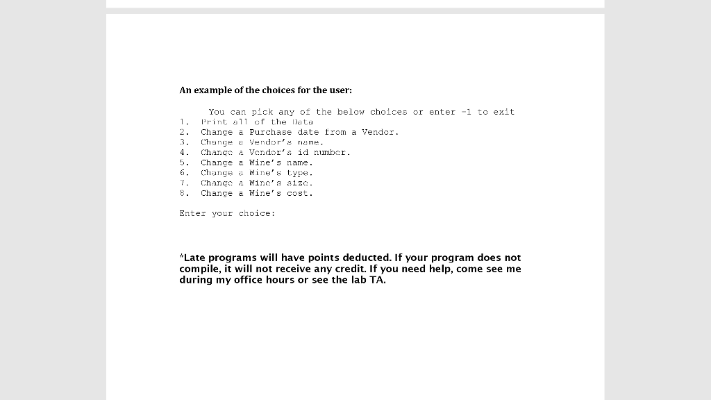 CSCI 112: Programming Project 4 Due Date: Thursday | Chegg.com