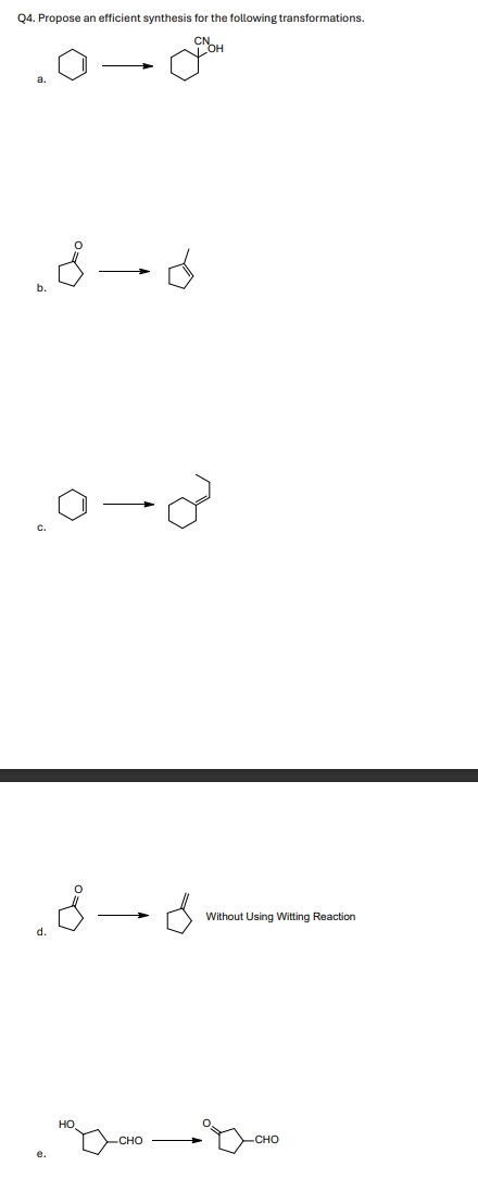 Solved 4. ﻿Propose an efficient synthesis for the following | Chegg.com