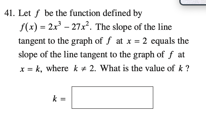 Solved Let f ﻿be the function defined byf(x)=2x3-27x2. ﻿The | Chegg.com