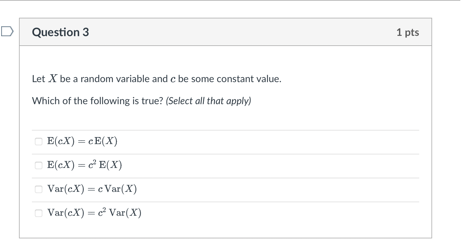 Solved Let X be a random variable and c be some constant | Chegg.com