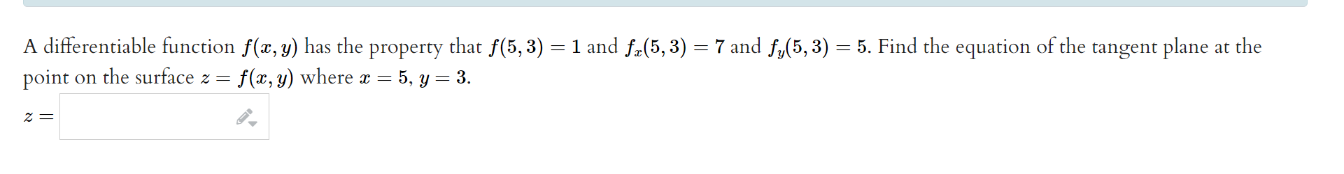 Solved A differentiable function f(x,y) has the property | Chegg.com