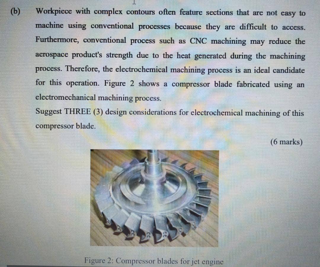 Solved (b) Workpiece with complex contours often feature | Chegg.com