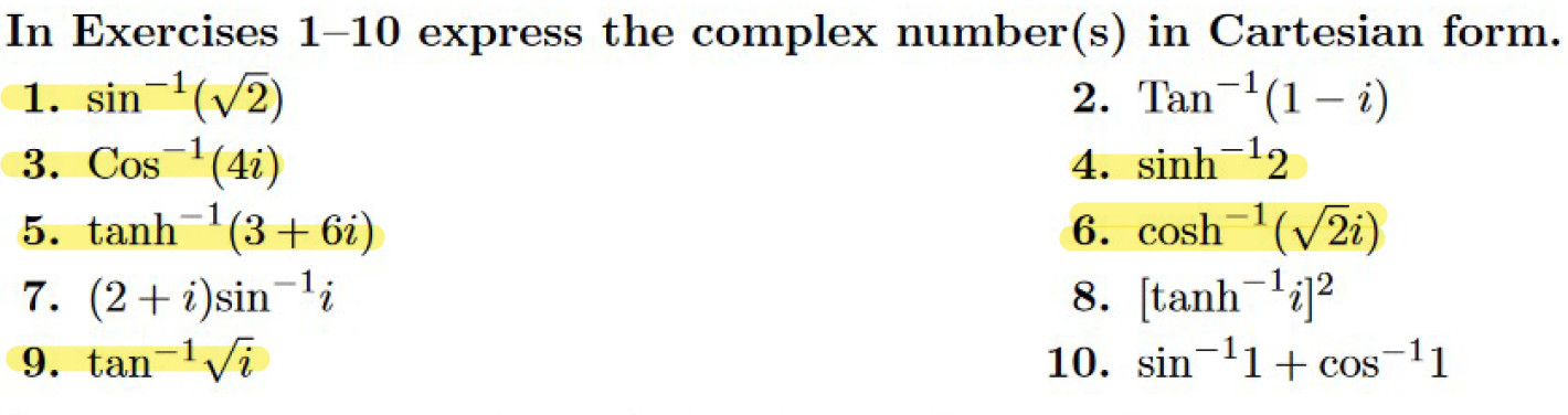 Solved In Exercises 1-10 express the complex number(s) in | Chegg.com
