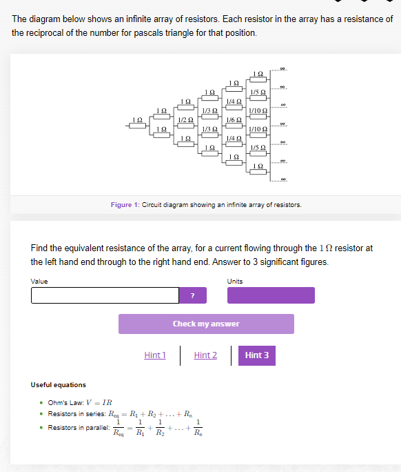 Solved The diagram below shows an infinite array of | Chegg.com