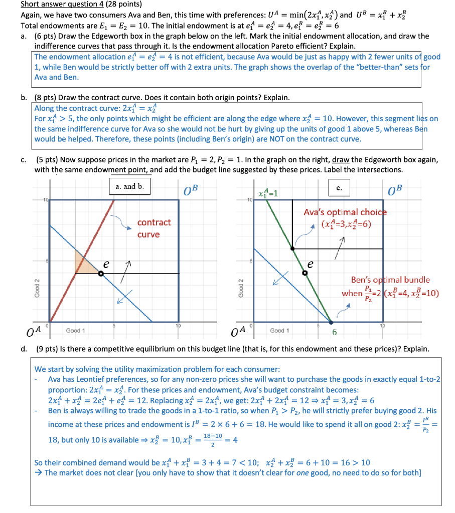Solved Short answer question 4 (28 points) Again, we have | Chegg.com