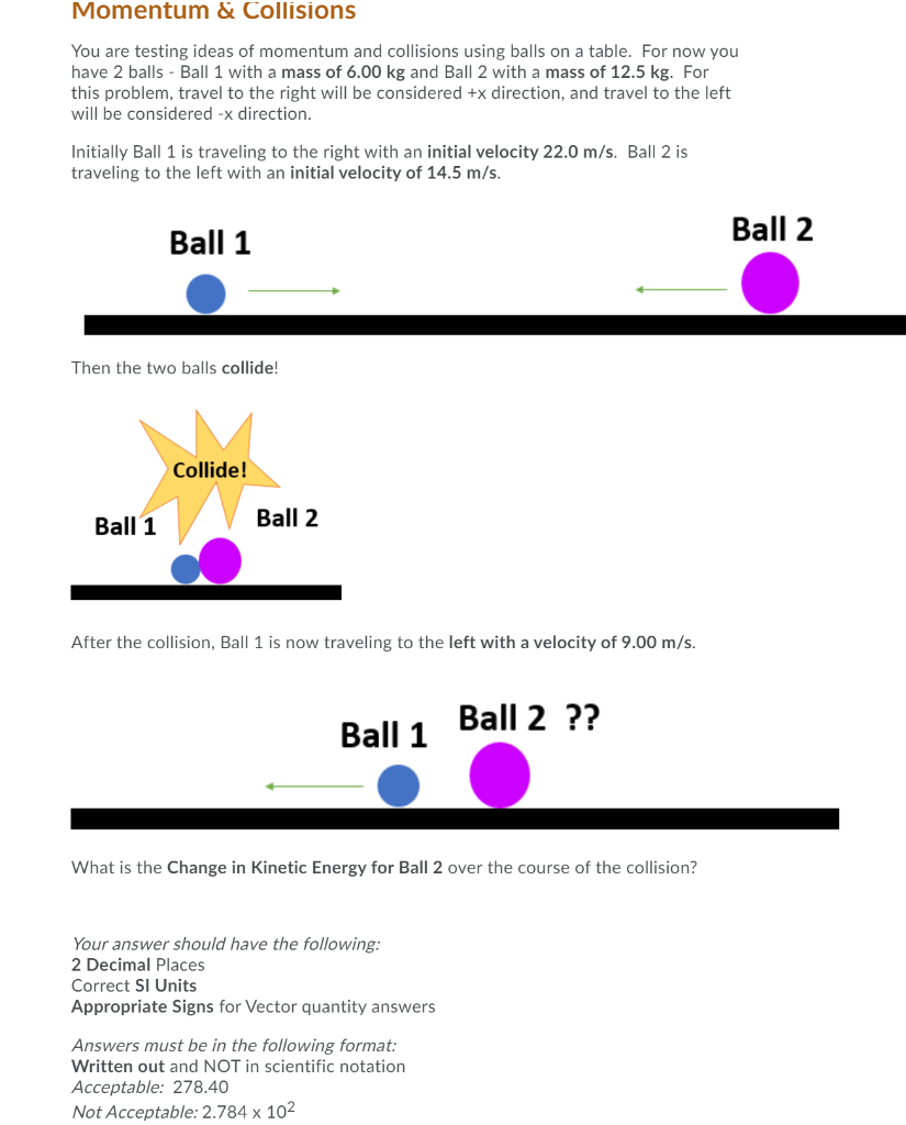 Solved Momentum & Collisions You are testing ideas of | Chegg.com