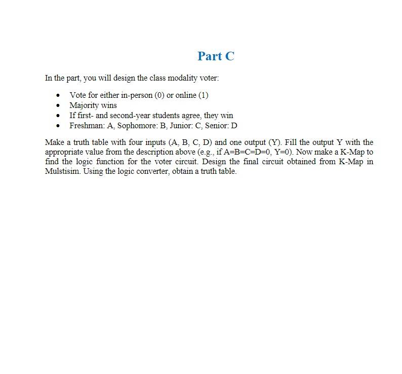Solved Part C In the part, you will design the class | Chegg.com