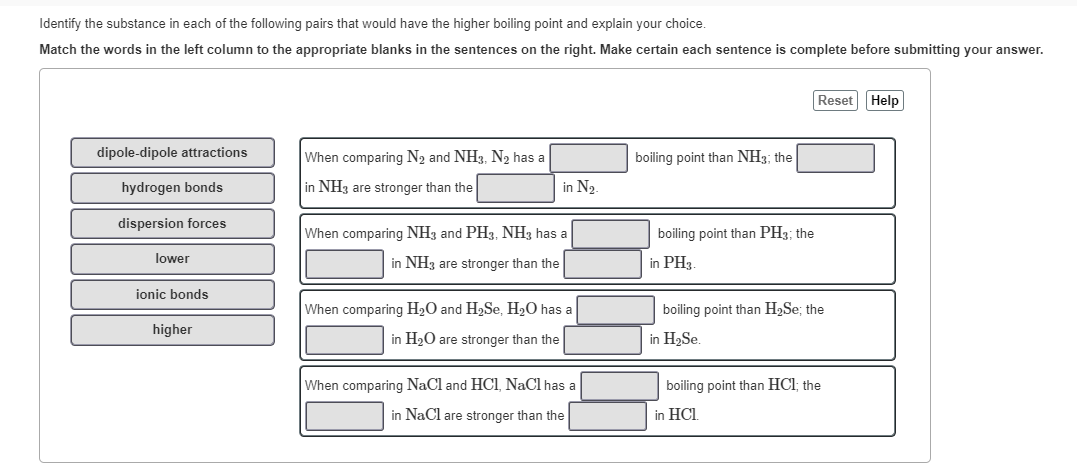 Solved Identify the substance in each of the following pairs | Chegg.com
