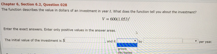Solved Chapter 6, Section 6.2, Question 028 The function | Chegg.com