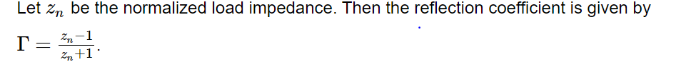 Solved Let Zn be the normalized load impedance. Then the | Chegg.com