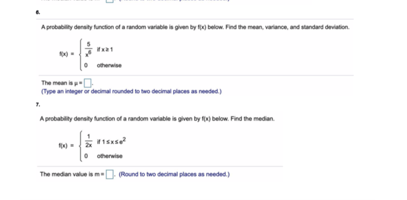 Solved A probability density function of a random variable | Chegg.com