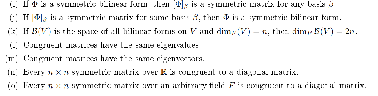 Solved B B = (i) If Ø is a symmetric bilinear form, then | Chegg.com