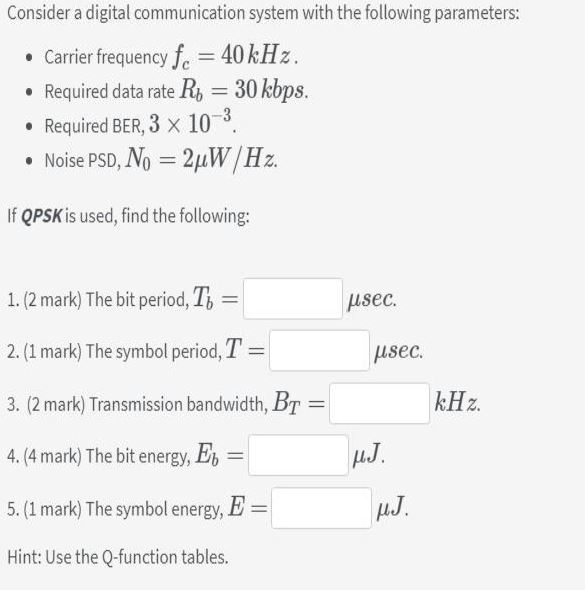 Solved need answer step by step Consider a digital | Chegg.com