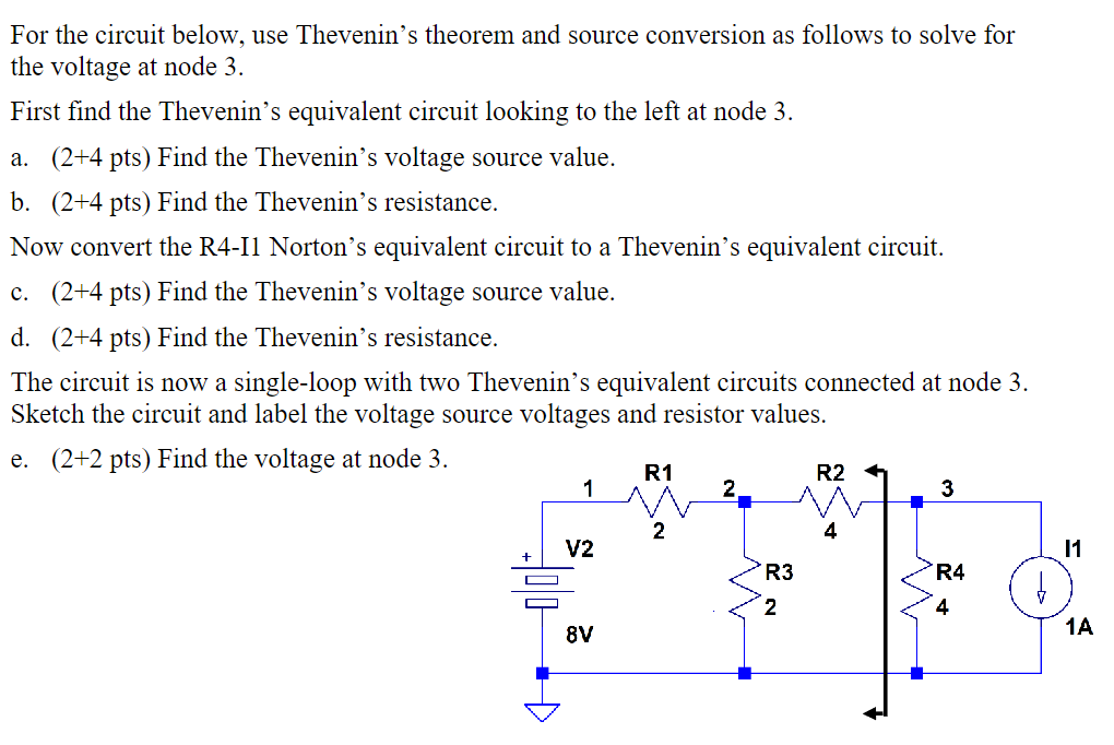 Solved For the circuit below, use Thevenin's theorem and | Chegg.com Solved For the circuit below, use Thevenin's theorem and | Chegg.com