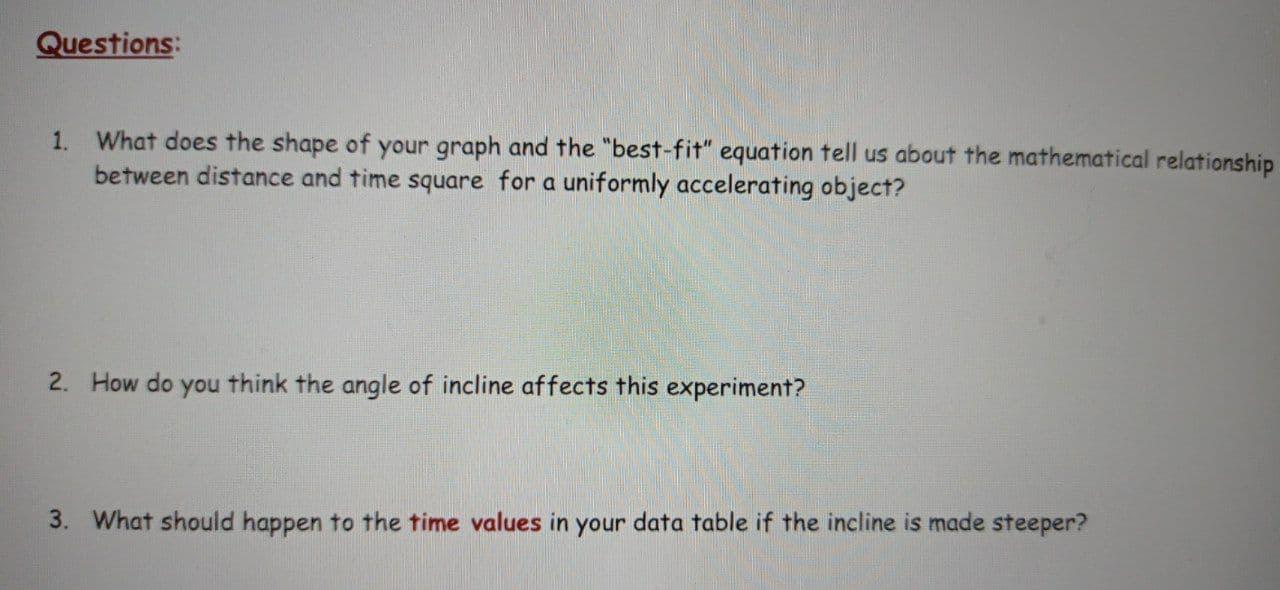 Solved M L h Figure 2 Questions: 1. What does the shape of | Chegg.com