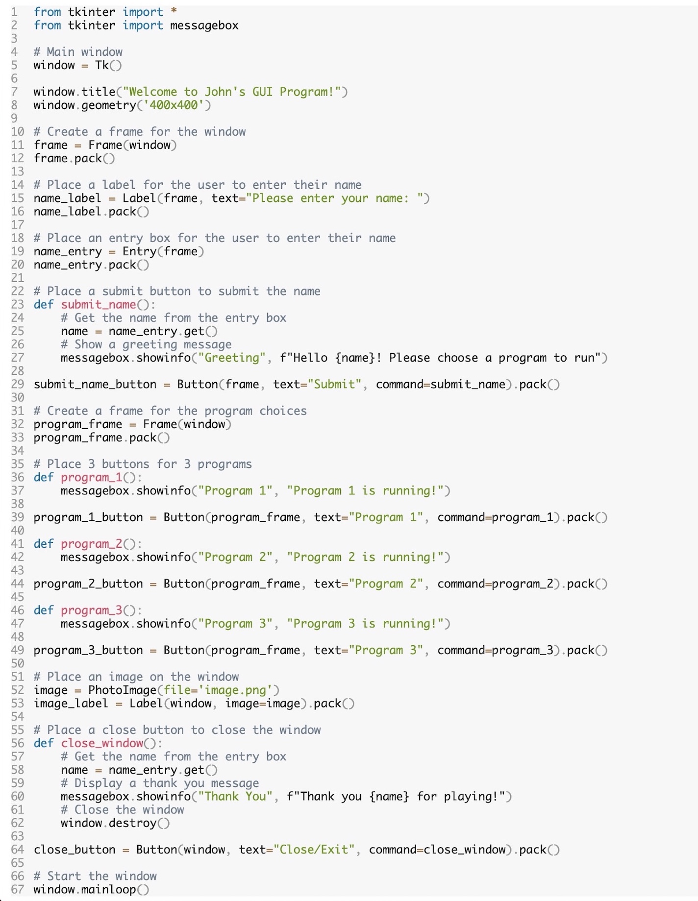 Solved THE FIRST PICTURE IS MY CODE, PLEASE JUST CONTINUE MY | Chegg.com