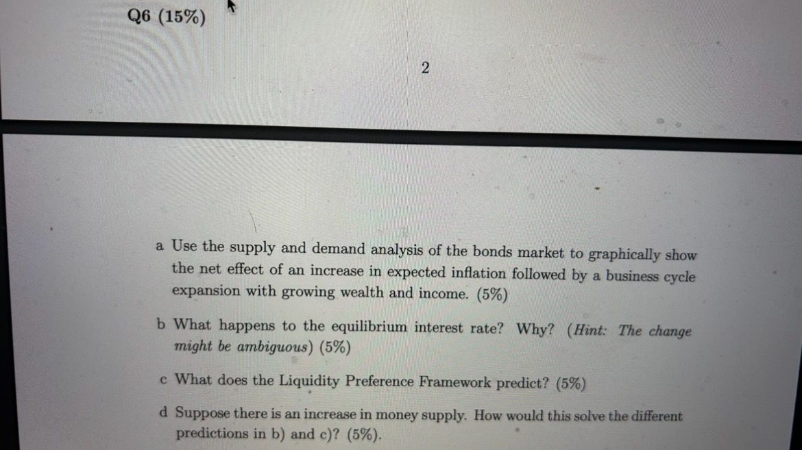 Solved a Use the supply and demand analysis of the bonds | Chegg.com