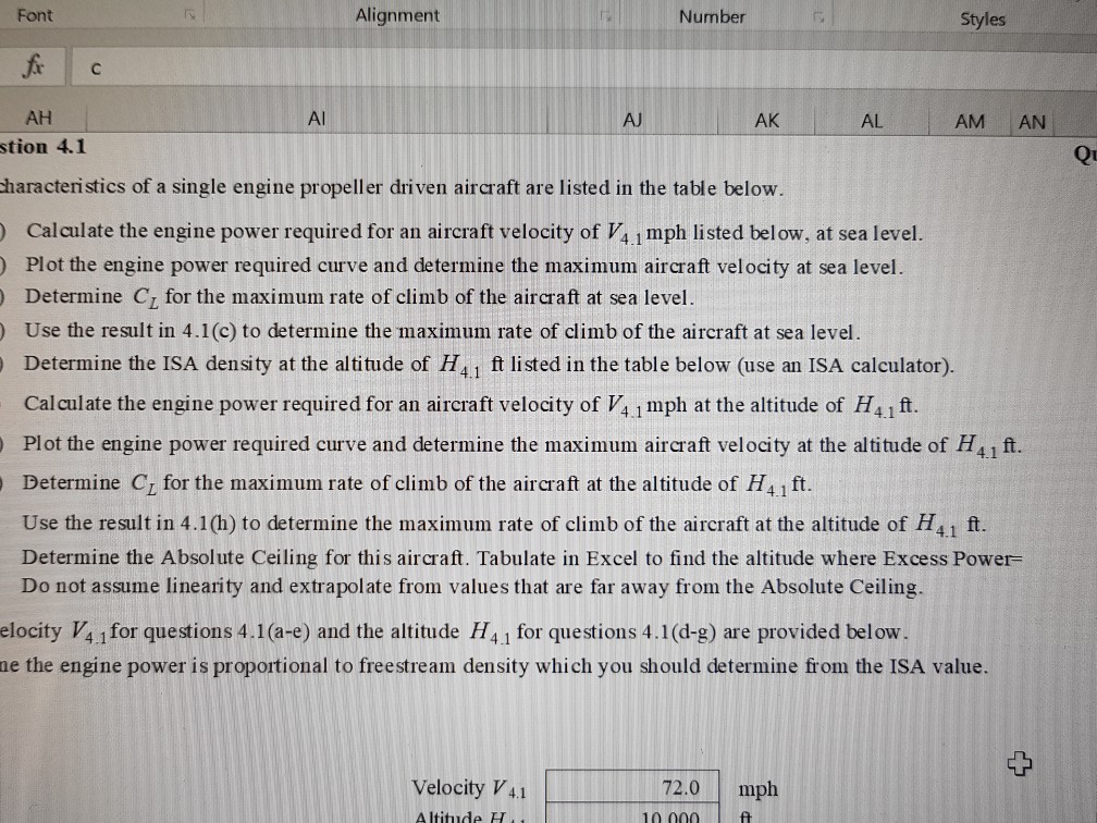 Solved Font Alignment Number Styles AH Al AJ AK AL AM AN | Chegg.com