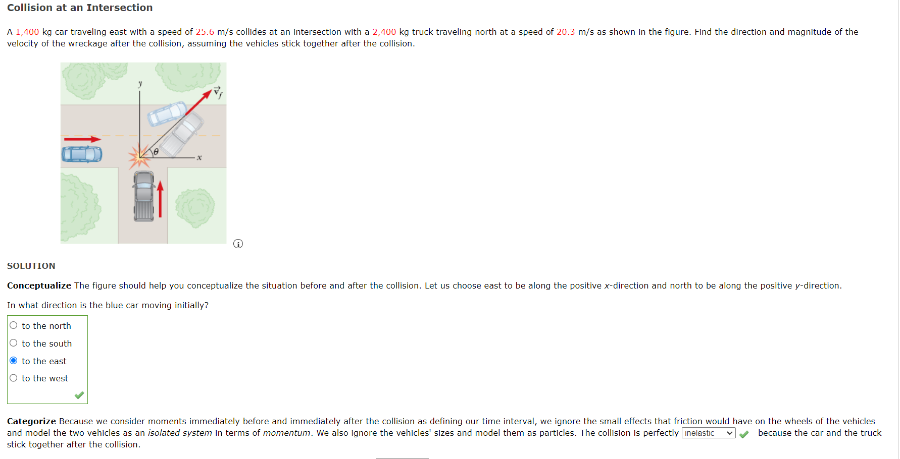 Solved Analyze Before the collision, the only object having | Chegg.com