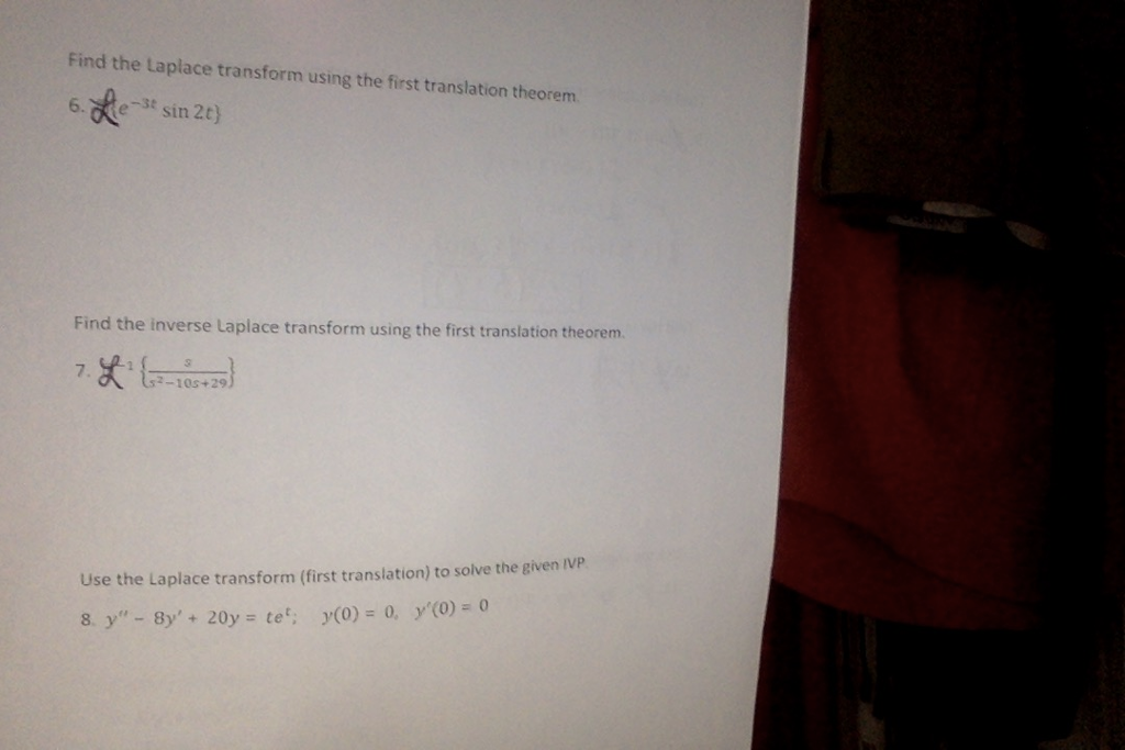 Solved Find the Laplace transform using the first | Chegg.com