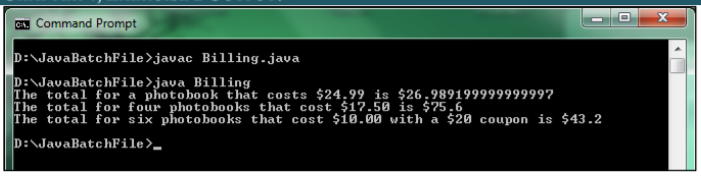 Solved 2. Create a class named Billing that includes three | Chegg.com