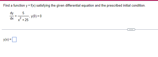 Solved Find a function y=f(x) satisfying the given | Chegg.com